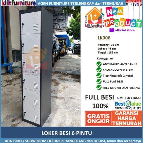 Loker Besi 6 Pintu LK 006 - Official Pusat Furniture Online - klikfurniture.com
