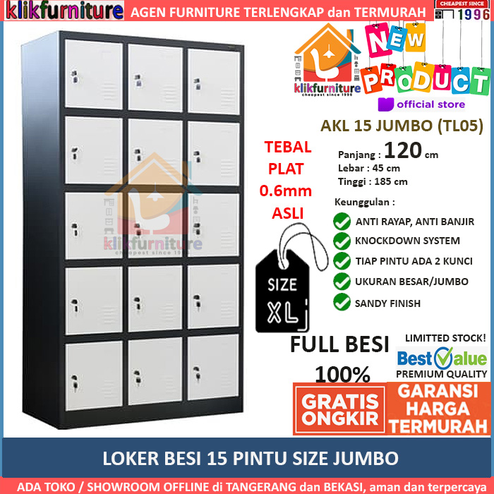 Loker Besi 15 Pintu Ukuran JUMBO AKL 15 / TL05 - Official Pusat ...