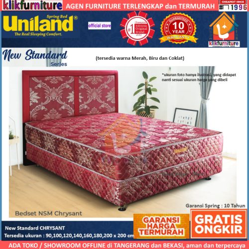 Bed Set New Standard CHRYSANT Uniland Springbed - Official Pusat ...