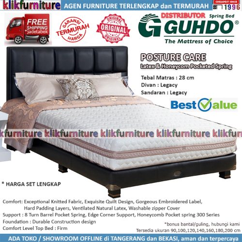 (1 Set) Springbed Guhdo POSTURE CARE Latex Legacy Style - Official Pusat Furniture Online ...
