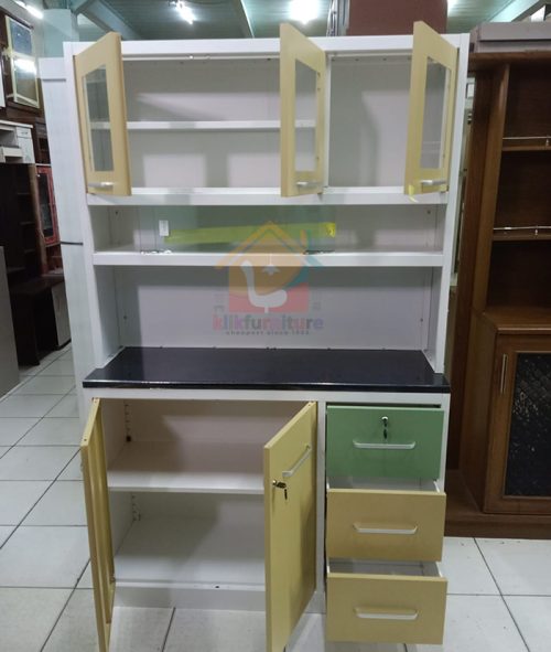 Lemari Sayur Besi Kitchen Set Besi Rak Dapur FULL BESI 3 Pintu WF120 ...