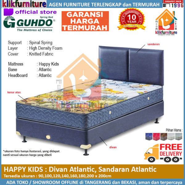 Springbed Guhdo HAPPY KIDS Base Atlantic Sandaran Atlantic - Official ...